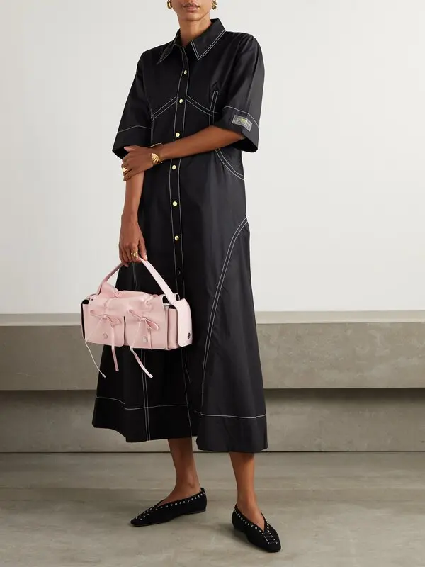 GANNI Organic Cotton-poplin Midi Shirt Dress