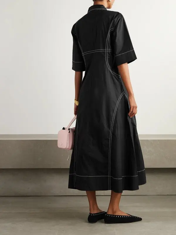 ganni cotton silk dress Ganni