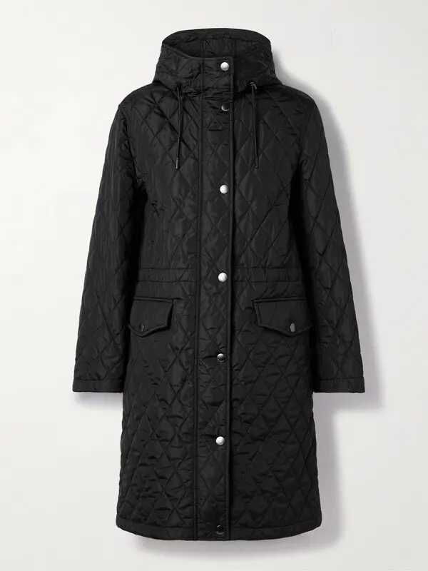 Burberry Hooded Quilted Shell Jacket