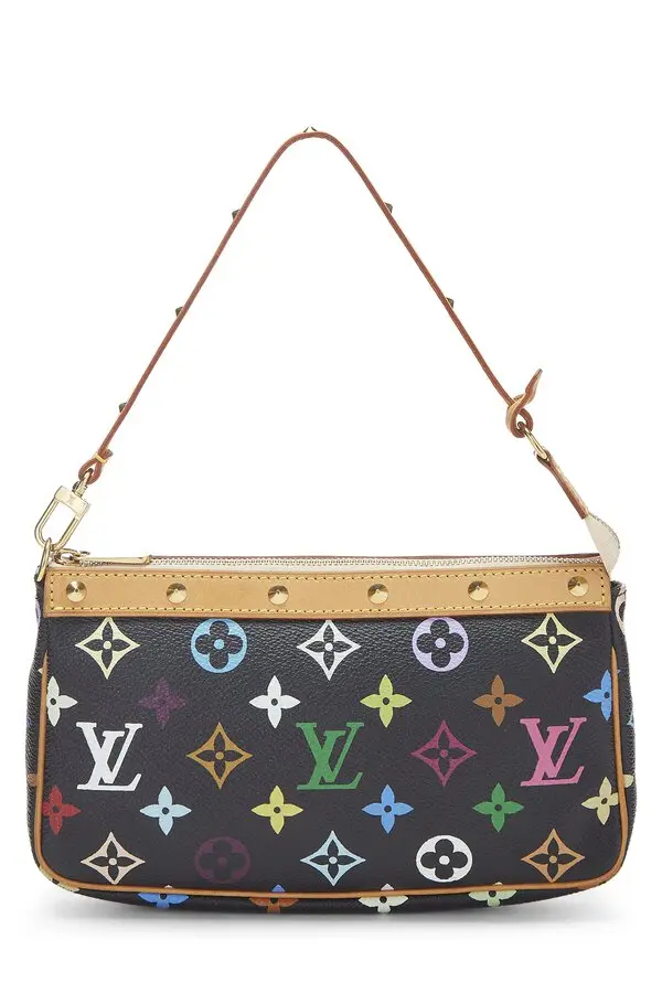 LOUIS VUITTON Takashi Murakami Monogram Multicolore Pochette Accessoires - Black
