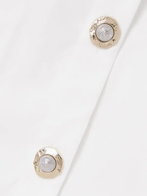 Balmain Cotton-poplin Halterneck Mini Dress