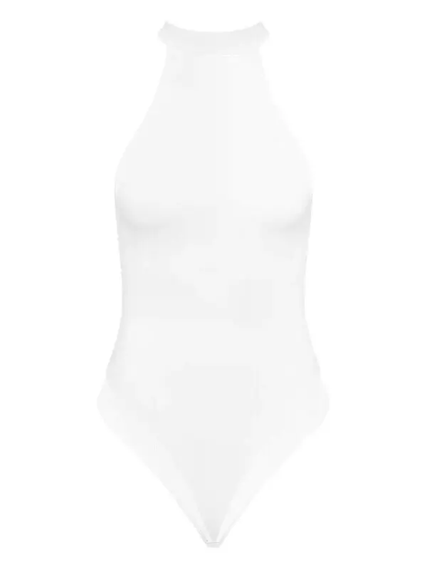 MAISON CLOSE Pure Tentation Halterneck Bodysuit - White