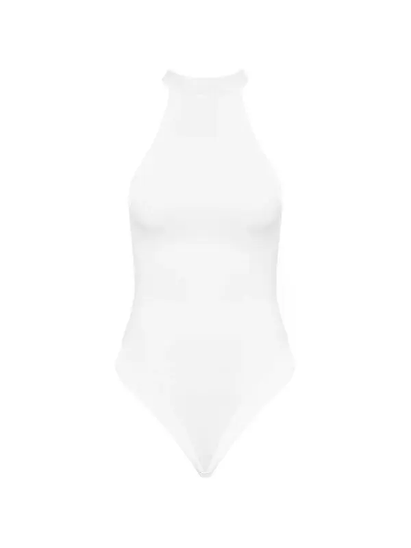 MAISON CLOSE Pure Tentation Halterneck Bodysuit - White