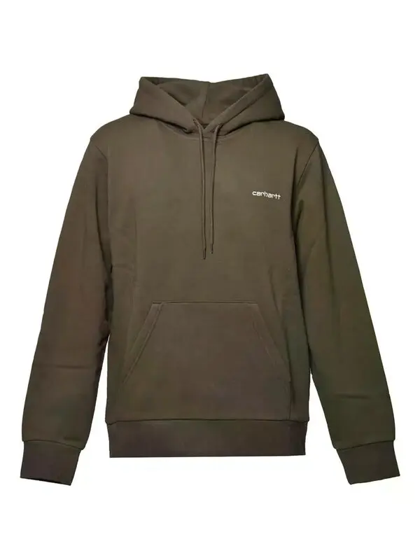 Carhartt Work In Progress Logo-embroidered Hoodie - Green