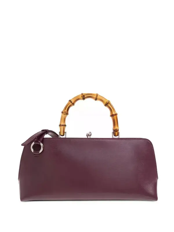 JIL SANDER Bamboo-handle Leather Tote Bag - Red