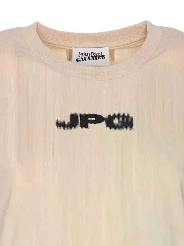 JEAN PAUL GAULTIER Logo-print Crew-neck T-shirt - Neutrals