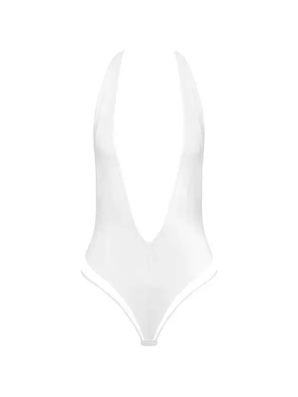 MAISON CLOSE Pure Tentation V-neck Bodysuit - White
