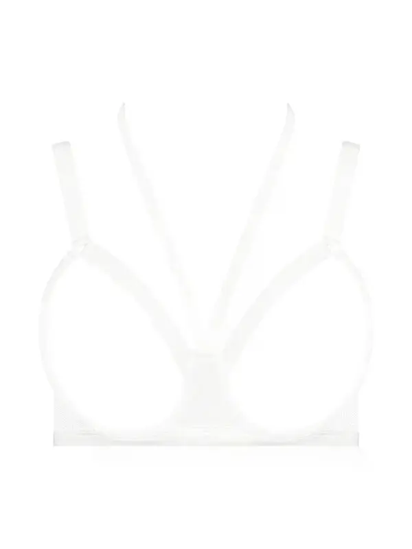 MAISON CLOSE Pure Tentation Harness Bra - White