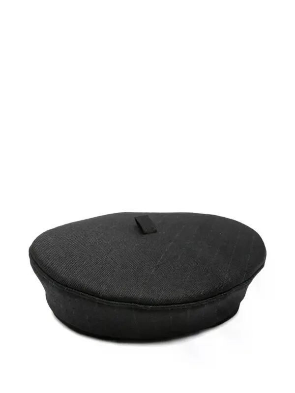 Ruslan Baginskiy Pinstriped Beret - Black