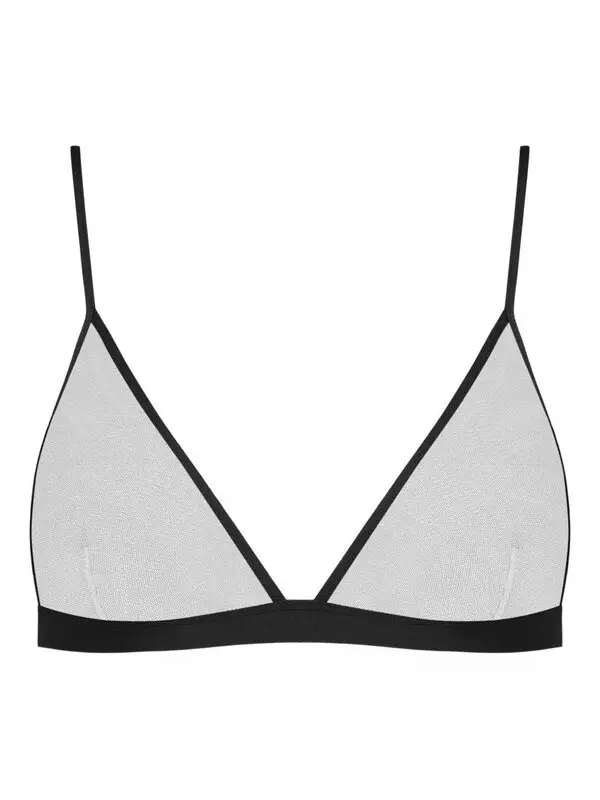 MAISON CLOSE Pure Tentation Triangle Mesh Bra - Black