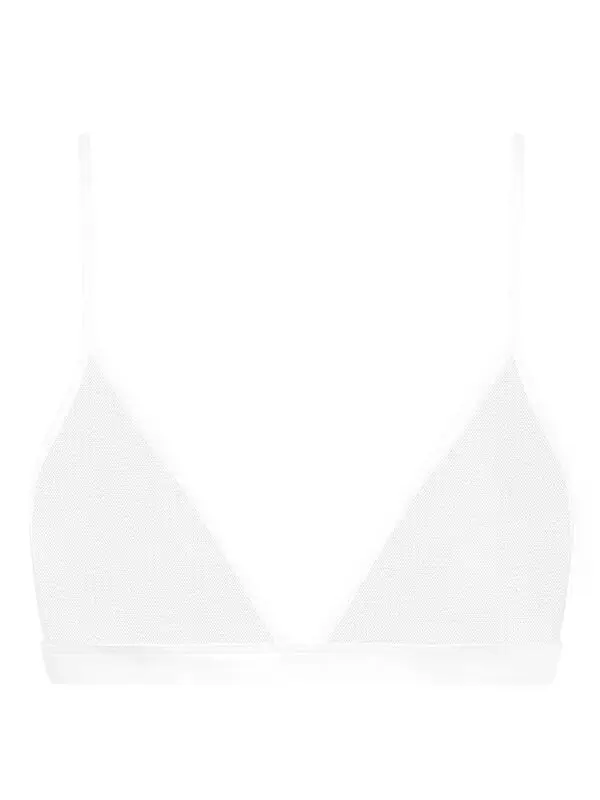 MAISON CLOSE Pure Tentation Triangle Mesh Bra - White