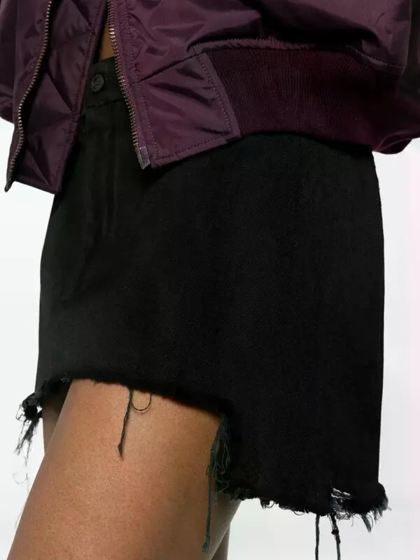 Balenciaga Frayed Hem Mini Skirt
