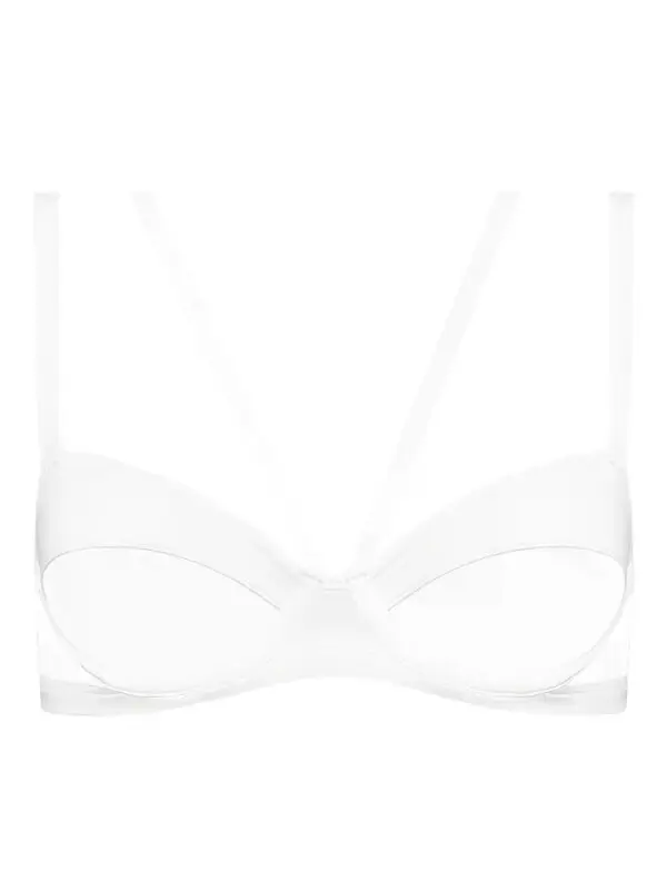 MAISON CLOSE Pure Tentation Balconette Harness Bra - White