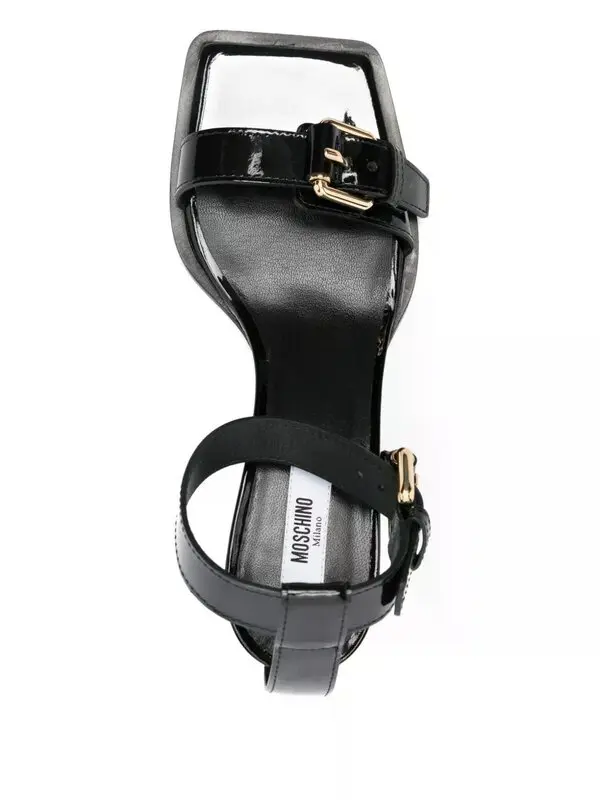 Moschino 60mm Buckle-Embellished Sandals - Black - 60% Off  display picture 1