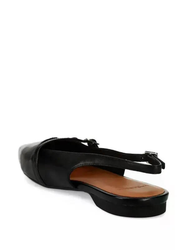VAGABOND SHOEMAKERS Hermine Pointed-toe Buckled Ballet Flats - Black