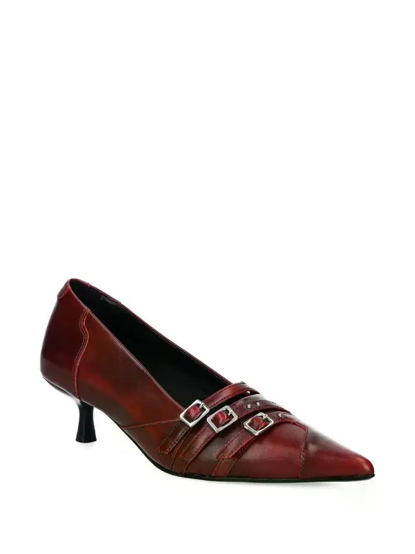 VAGABOND SHOEMAKERS 47mm Lykke Pointed-toe Buckled Pumps - Red