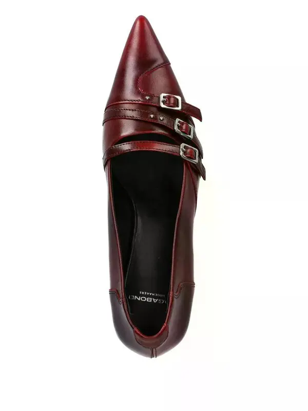 VAGABOND SHOEMAKERS 47mm Lykke Pointed-toe Buckled Pumps - Red