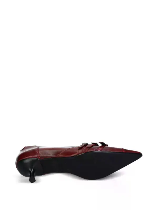 VAGABOND SHOEMAKERS 47mm Lykke Pointed-toe Buckled Pumps - Red