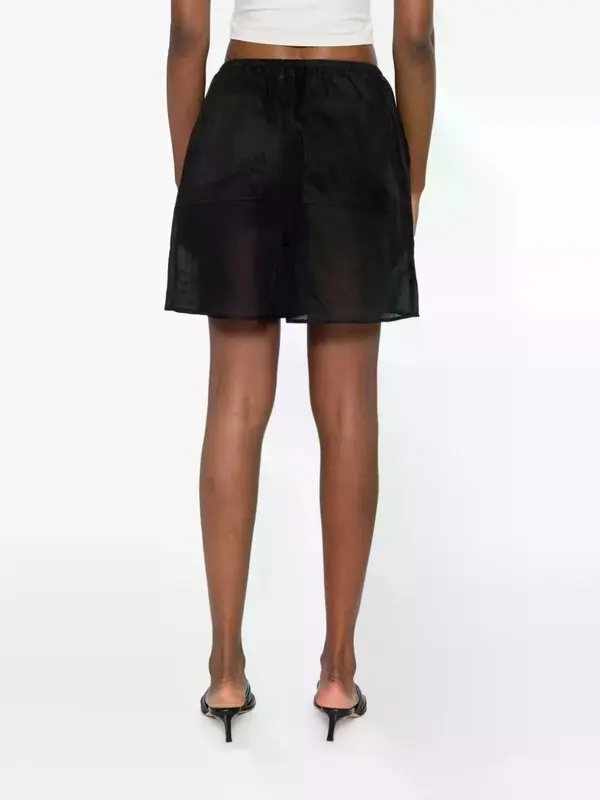 TOTEME Elasticated Ramie Shorts - Black