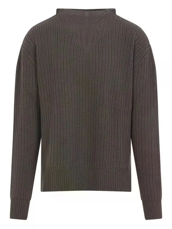 Rick Owens Ribbed Mock-neck Sweater