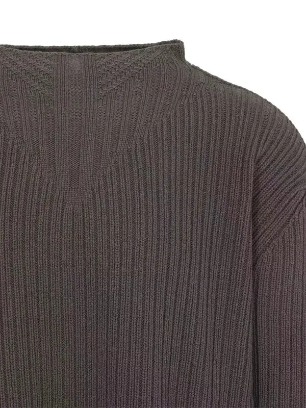 Rick Owens Ribbed Mock-neck Sweater