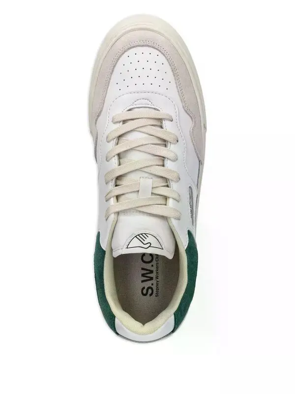 S.W.C STEPNEY WORKERS CLUB Pearl Leather Panel Trainers
