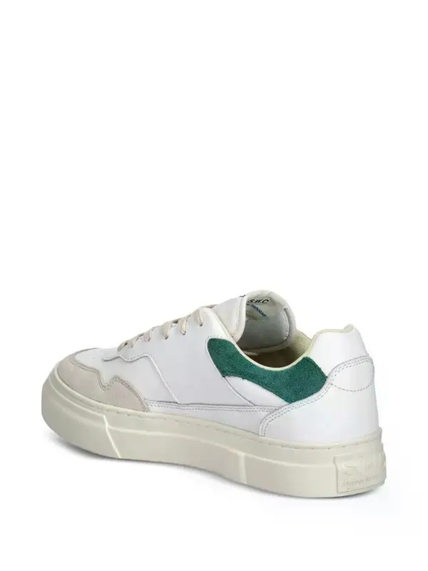 S.W.C STEPNEY WORKERS CLUB Pearl Leather Panel Trainers