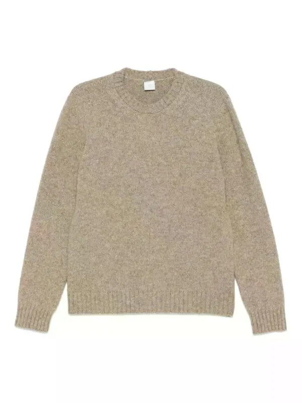 Eleventy Crew-neck Wool Sweater - Brown