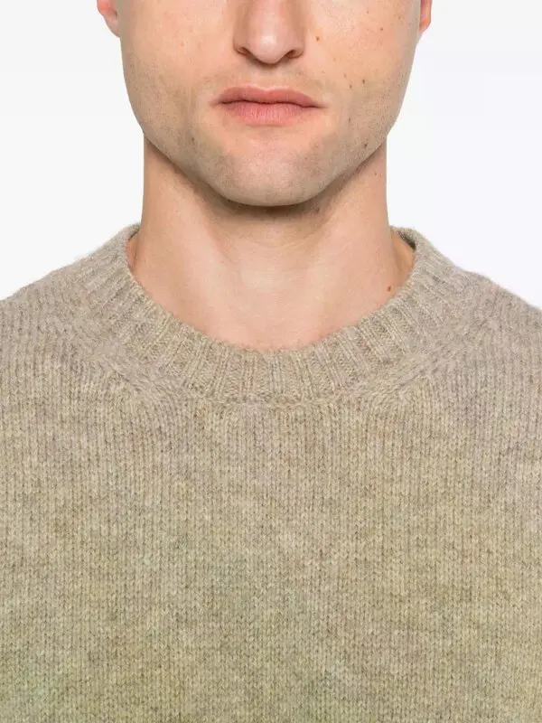 Eleventy Crew-neck Wool Sweater - Brown