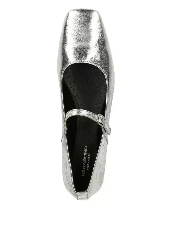 VAGABOND SHOEMAKERS Delia Buckle-strap Square-toe Ballet Flats