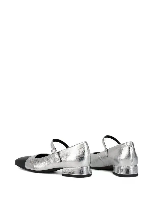 VAGABOND SHOEMAKERS 25mm Debbi Metallic Leather Pumps - Silver