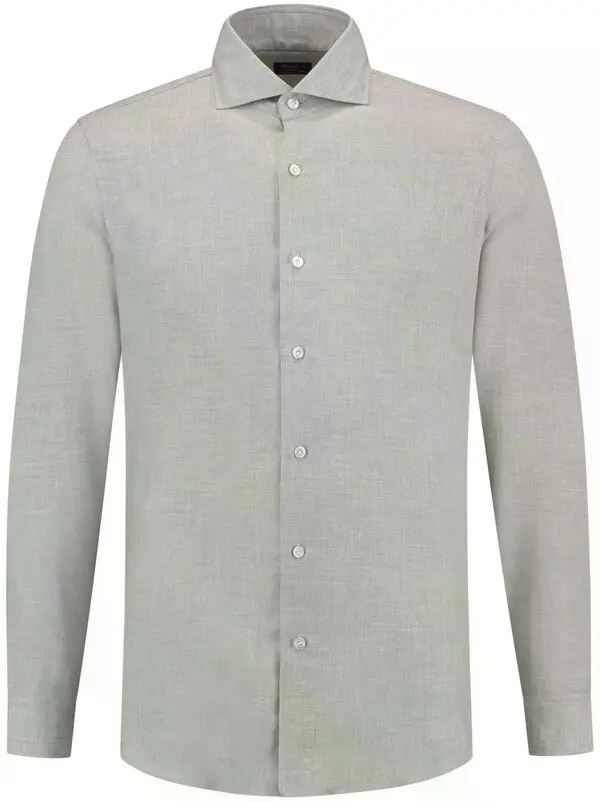 FINAMORE 1925 Cutaway-collar Shirt - Neutrals