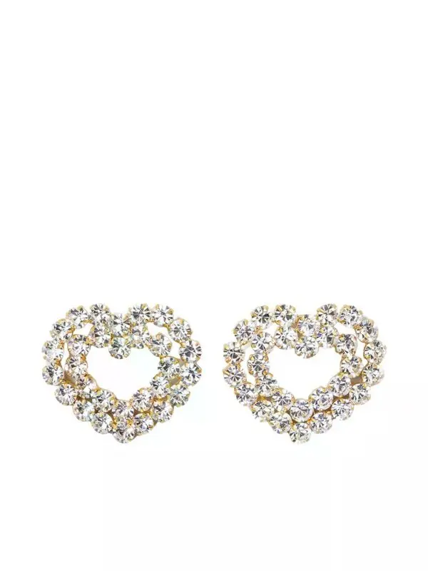 VANINA Crystal Heart Earrings - White
