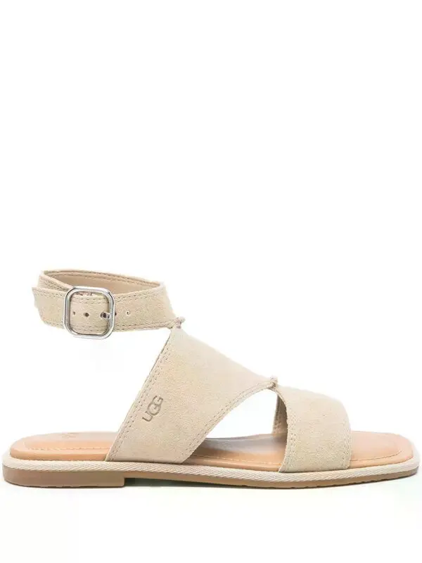 UGG Delray R 2.400 Ankle-strap Suede Sandals - Neutrals