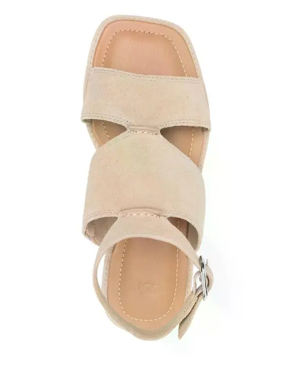 UGG Delray R 2.400 Ankle-strap Suede Sandals - Neutrals