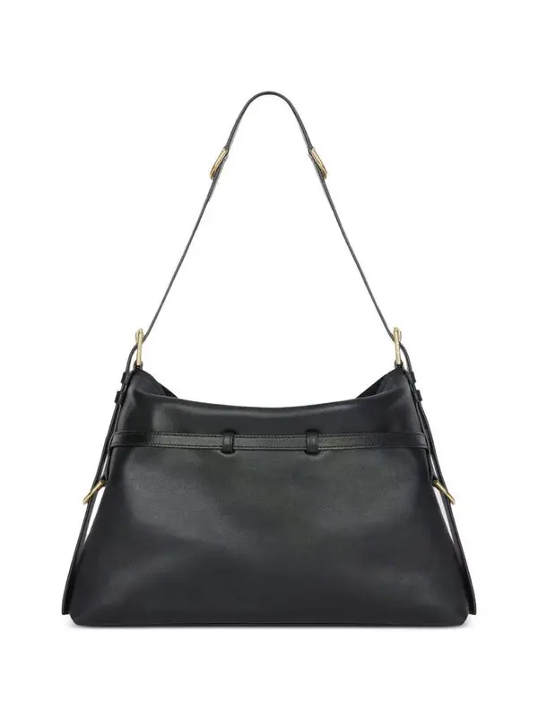 Givenchy Medium Voyou Bag In Shiny Leather - Black