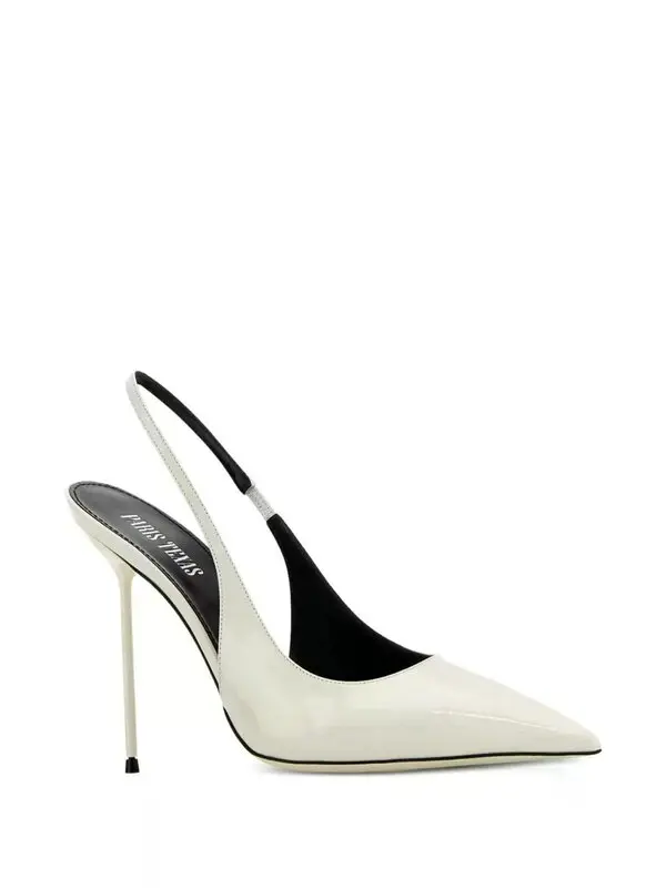 Paris Texas 105mm Lidia Slingback Pumps - White