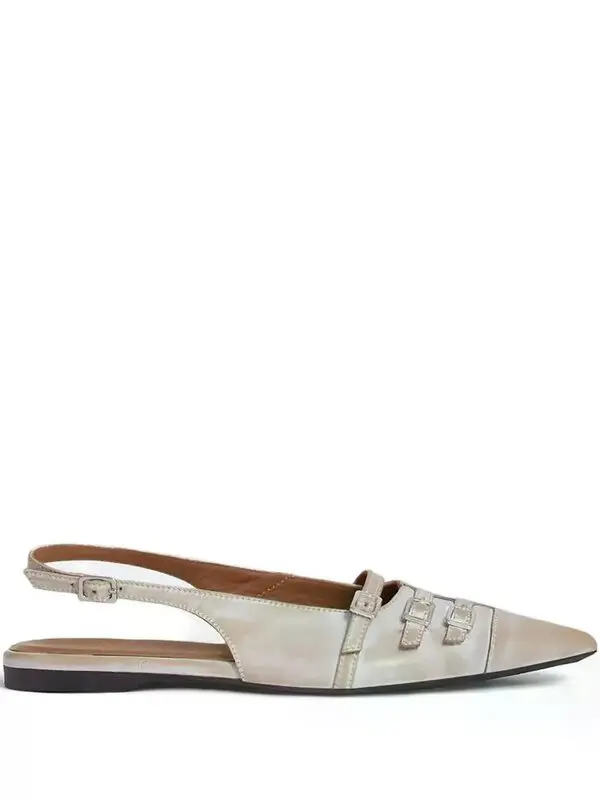 VAGABOND SHOEMAKERS Hermine Buckled Slingback Ballet Flats - Neutrals