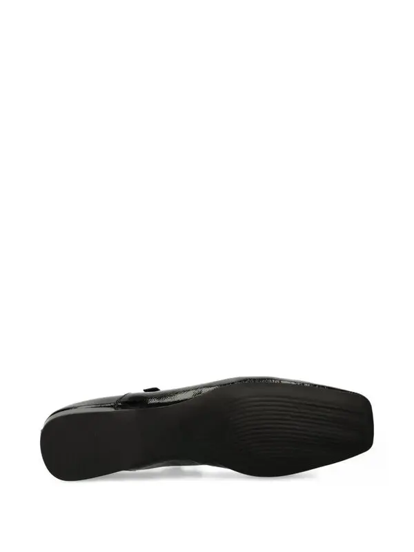 VAGABOND SHOEMAKERS Delia Patent-leather Buckled Ballet Flats - Black