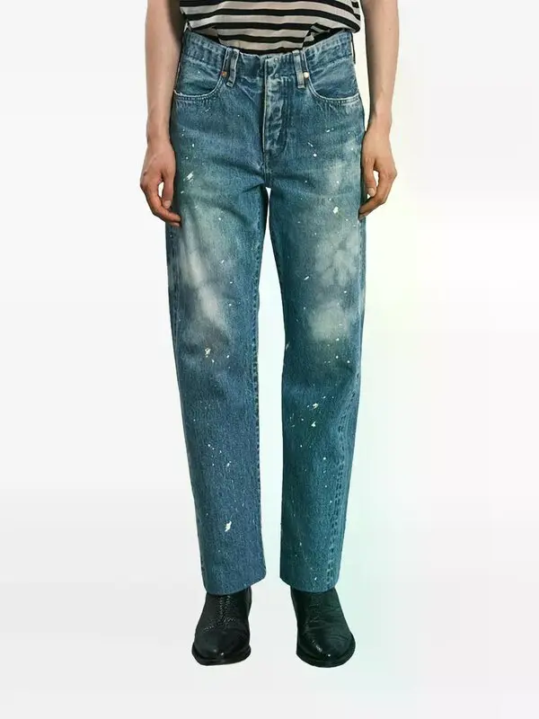 TANAKA Paint-splatter Five-pocket Jeans