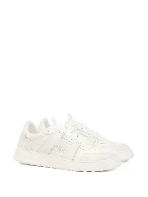 AMI Paris Cowhide Leather A Walk Sneakers - Neutrals