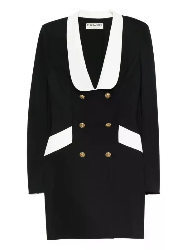 Chiara Boni La Petite Robe Double-breasted Blazer Dress - Black