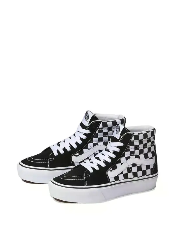 VANS Sk8 Hi Platform 2.0 Checkerboard Sneakers - Black