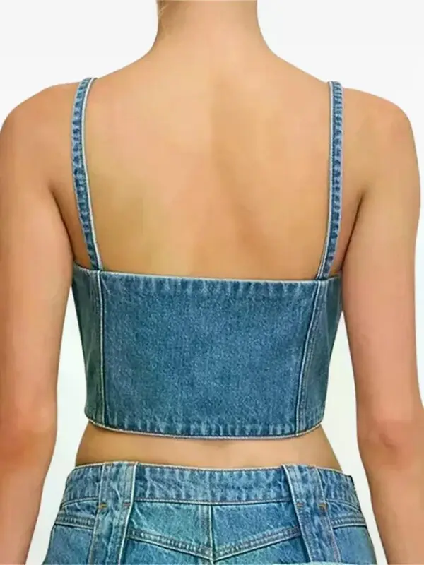 Cult Gaia Lauren Denim Tank Top - Blue