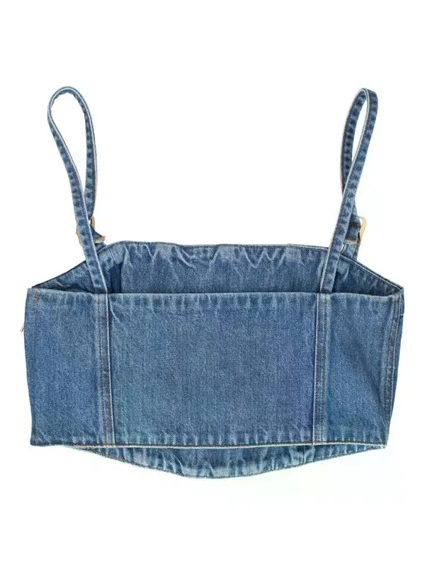 Cult Gaia Lauren Denim Tank Top - Blue