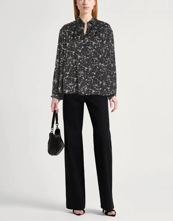 OTTOD'AME Multicolor Satin Long Sleeve Shirt