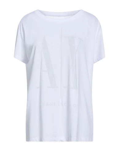 Armani Exchange Cotton And Polyester Logo Print T-shirt - White