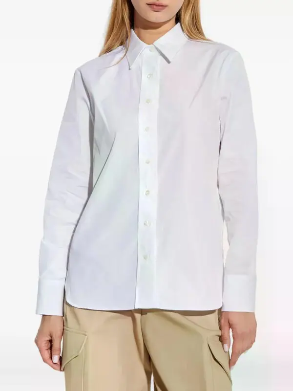 Givenchy Logo-embroidered Cotton Shirt - White