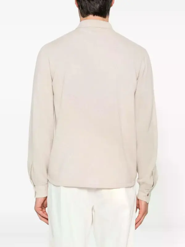 Eleventy Button-fastening Pocket Shirt - Neutrals