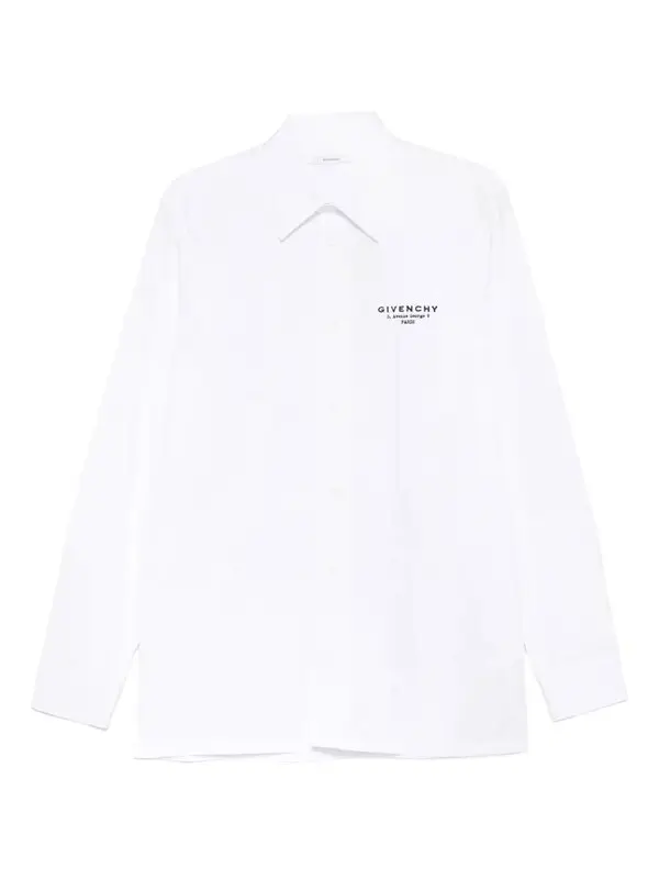 Givenchy Logo-embroidered Cotton Shirt - White